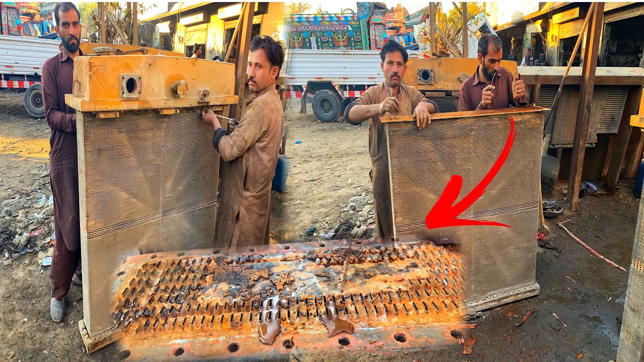These Hardworking People Cleaning Radiator Of Dozer D155 // Komatsu ...