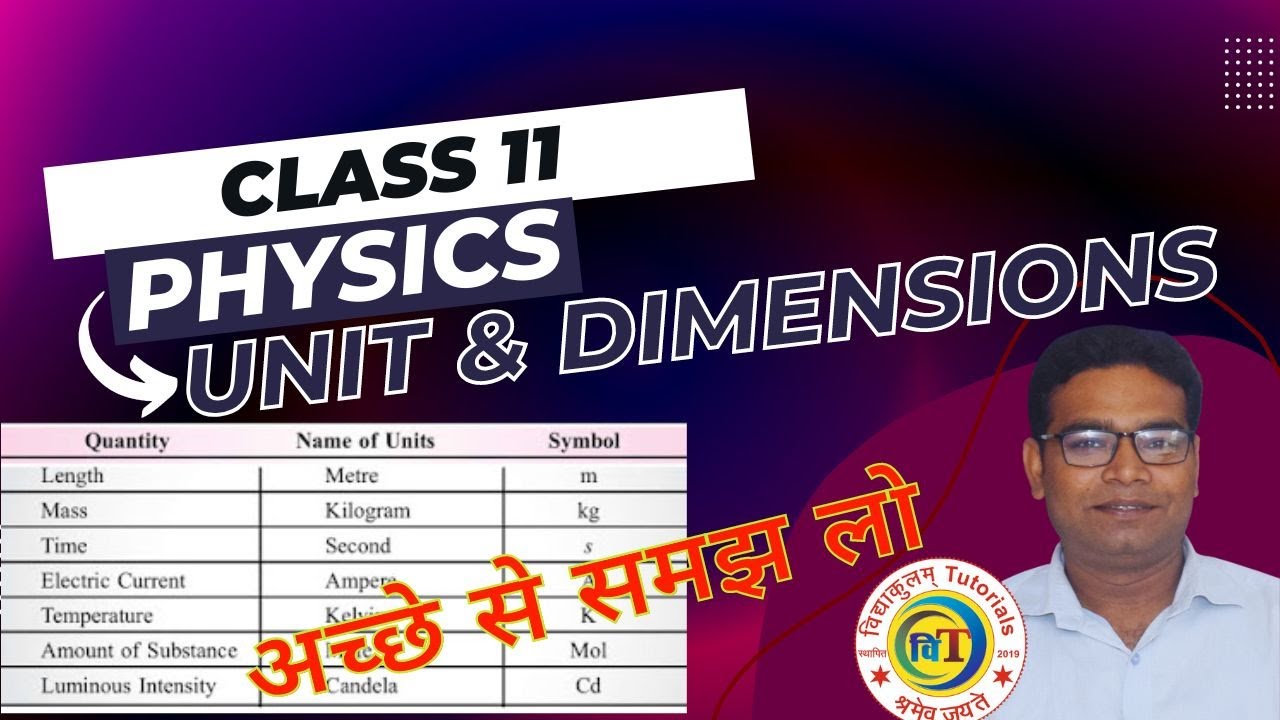 Class 11 / Physics / System of Units - YouTube