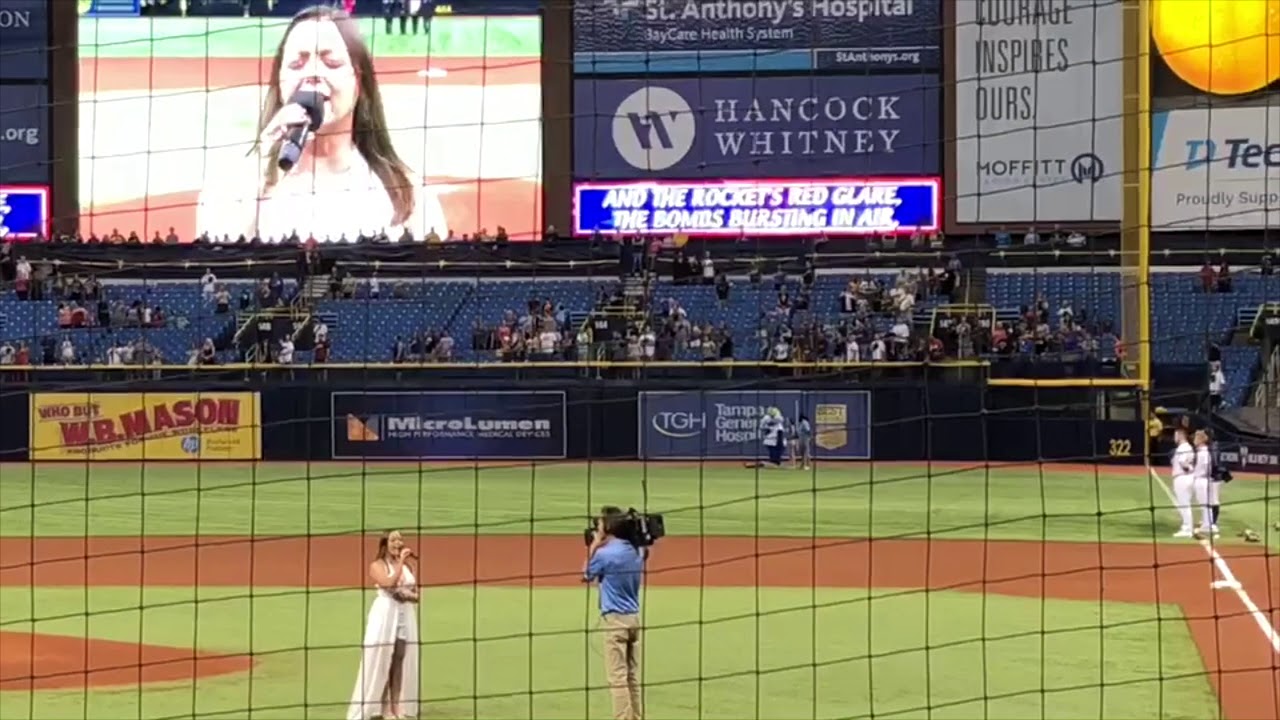 Janice Knapp National Anthem Tampa Bay Rays - YouTube