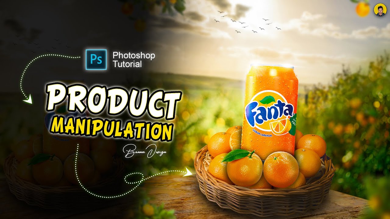 FANTA CREATIVE ADVERTISING POSTER /Product Manipulation Design Tutorial ...