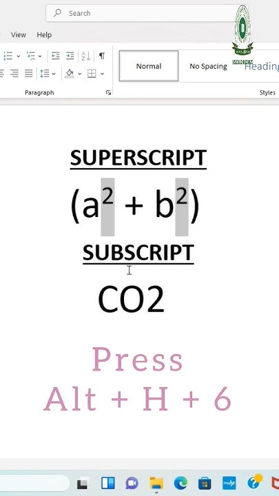 Subscript & Superscript in Microsoft word || Microsoft Excel & Word ...