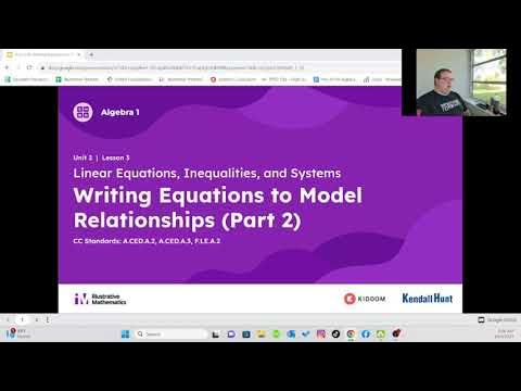Unit 2 Lesson 3 Writing Equations to Model Relationships (Part 2) - YouTube
