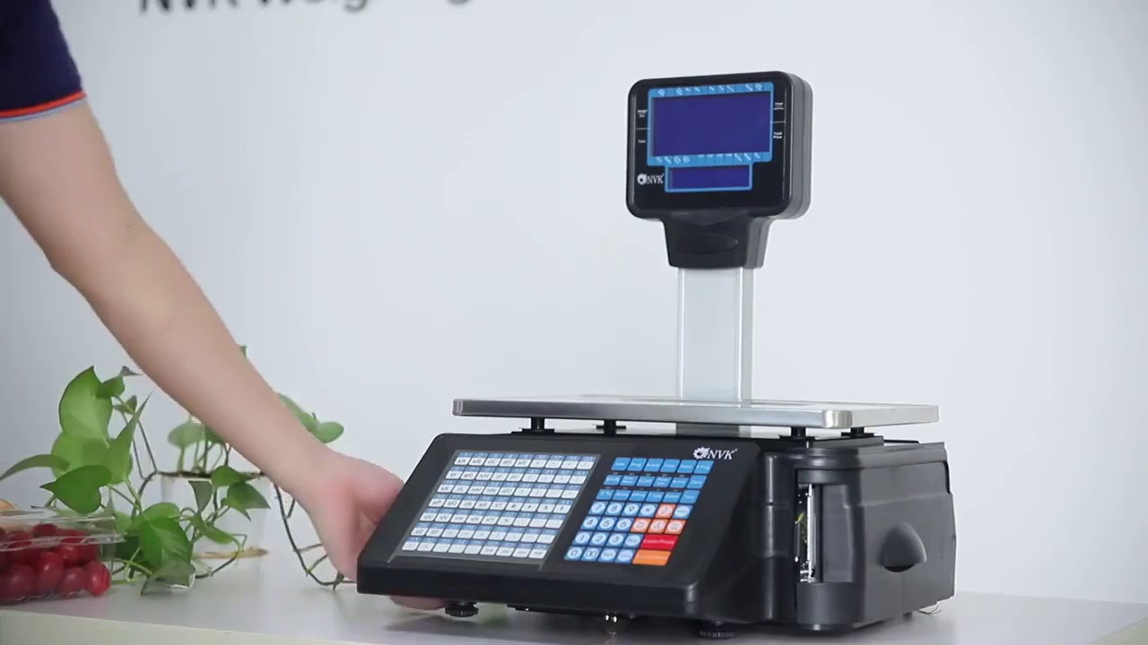 2020 NVK barcode label printing scale - YouTube