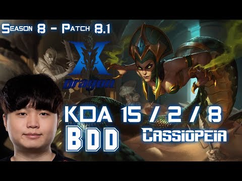 KZ BDD CASSIOPEIA vs RYZE Mid - Patch 8.1 KR Ranked - YouTube