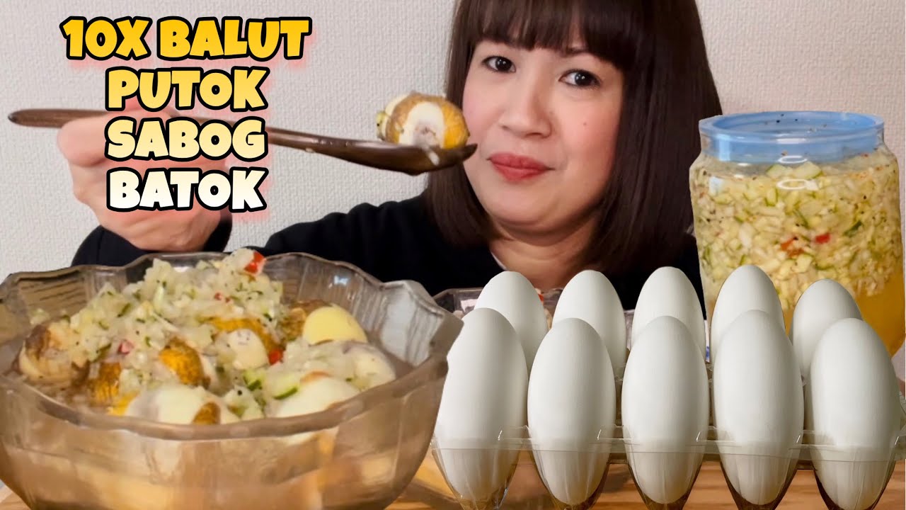 10X BALUT Mukbang | with Homemade Spicy Vinegar…PUTOK,SABOG,BATOK - YouTube