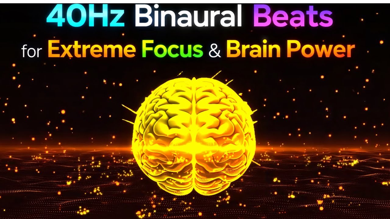 40Hz Binaural Beats for Extreme Focus & Brain Power - YouTube