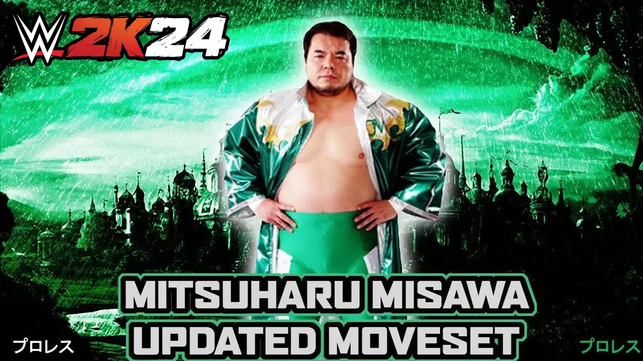 WWE 2K24 Mitsuharu Misawa Updated Moveset + Superstar Settings - YouTube