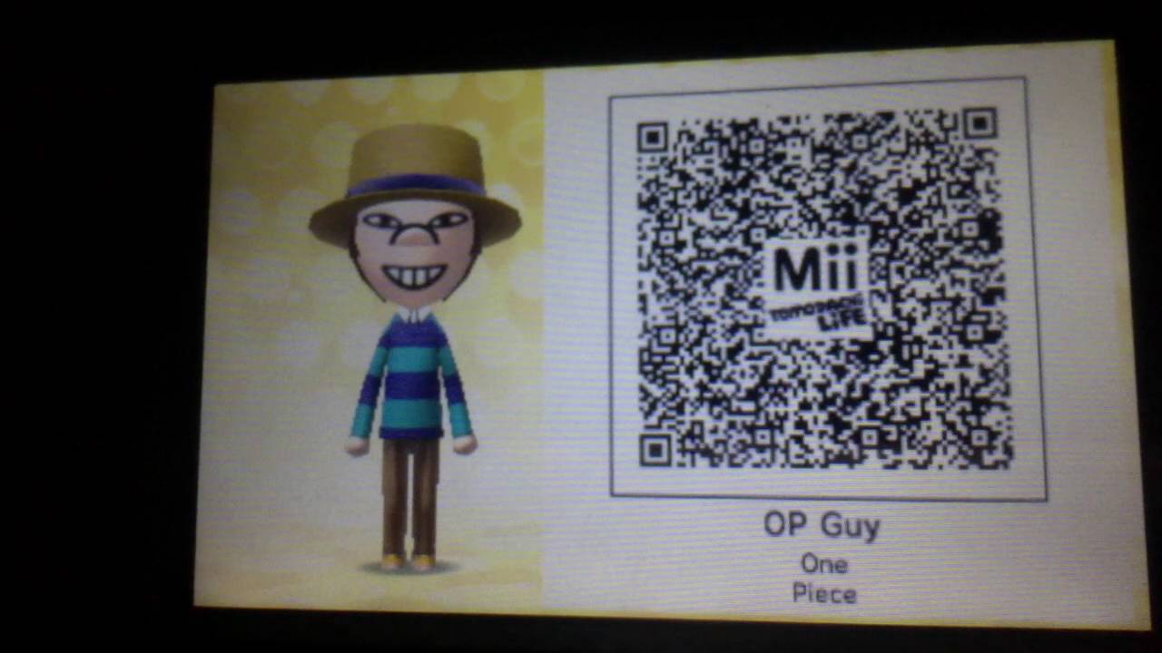 ONE PIECE GUY!!! | Tomodachi Life Qr codes #3 (Extremely Funny Miis ...
