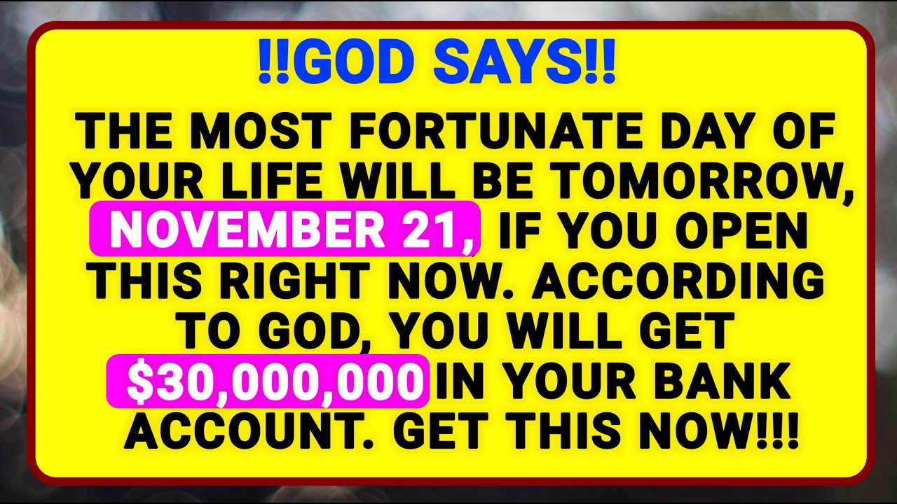 💸💸 ACCORDING TO GOD, YOU WILL GET $30,000,000 IN YOUR BANK ACCOUNT. GET ...