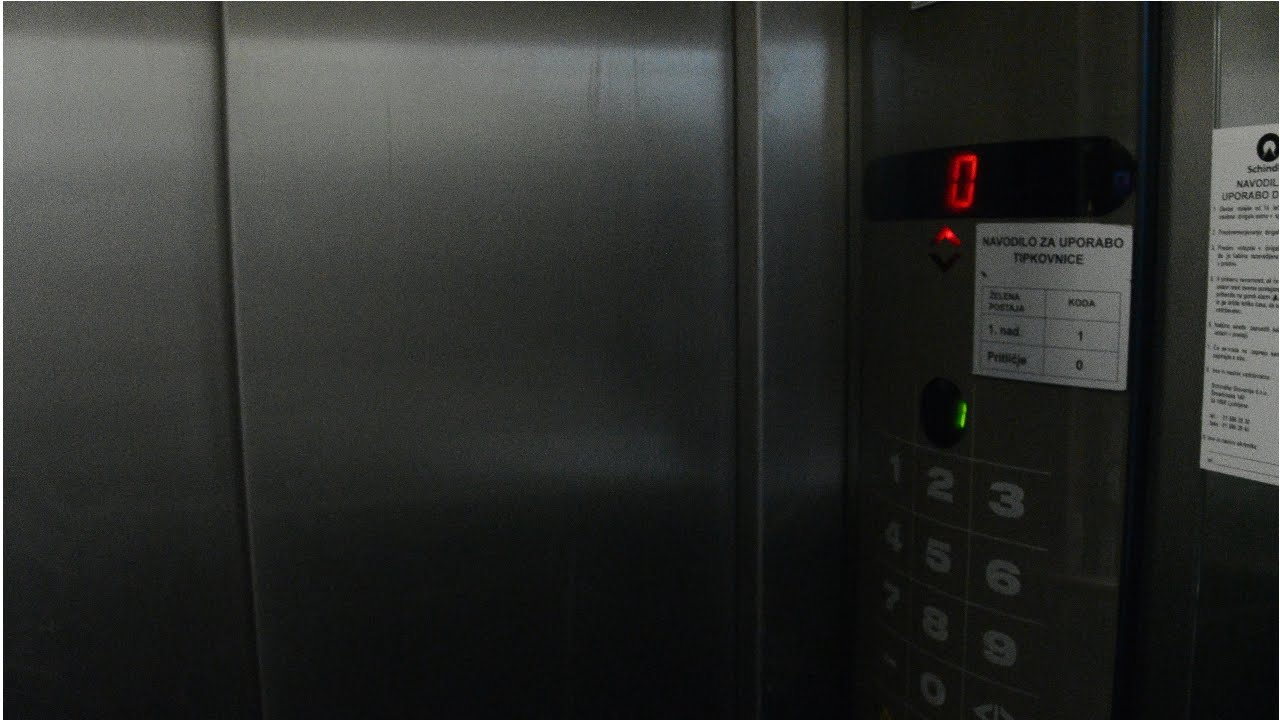 Schindler Smart MRL traction elevator @ BTC City, Murska Sobota ...