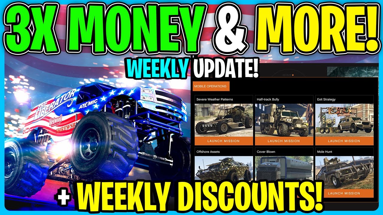 GTA Online WEEKLY UPDATE 3X Money & More! - YouTube