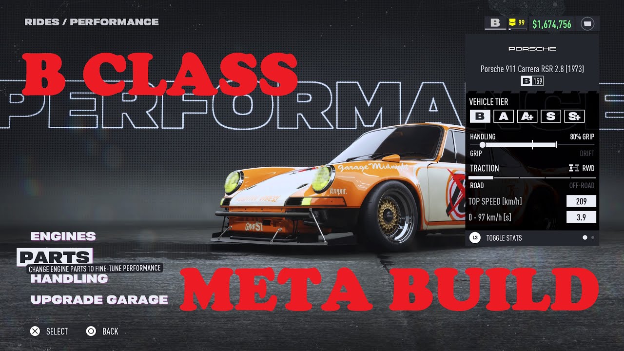 NFS Unbound B class meta build vol 2 - 9 Porsche RSR - YouTube