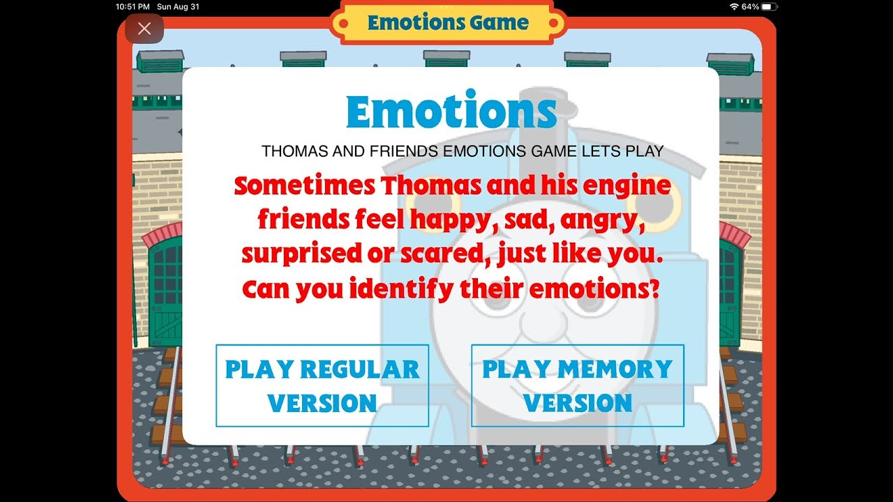 Thomas & friends emotions game let’s play - YouTube