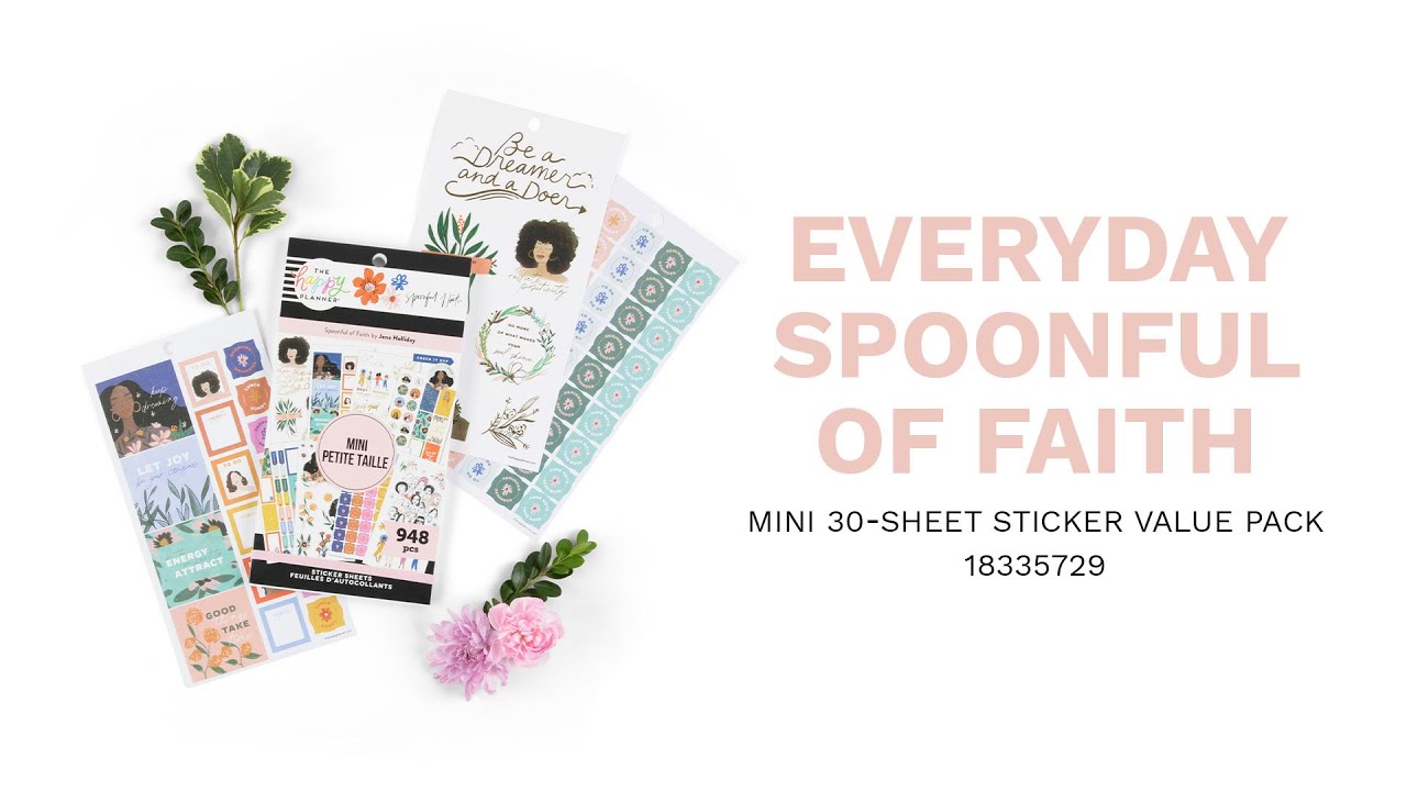 The Happy Planner x Spoonful of Faith Value Pack Stickers - Faith ...