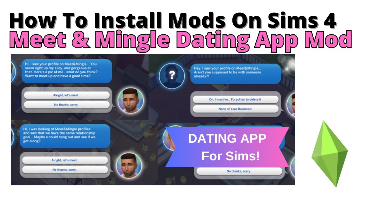 How To Install Meet & Mingle Dating App Mod For Sims 4 | 2024 - YouTube