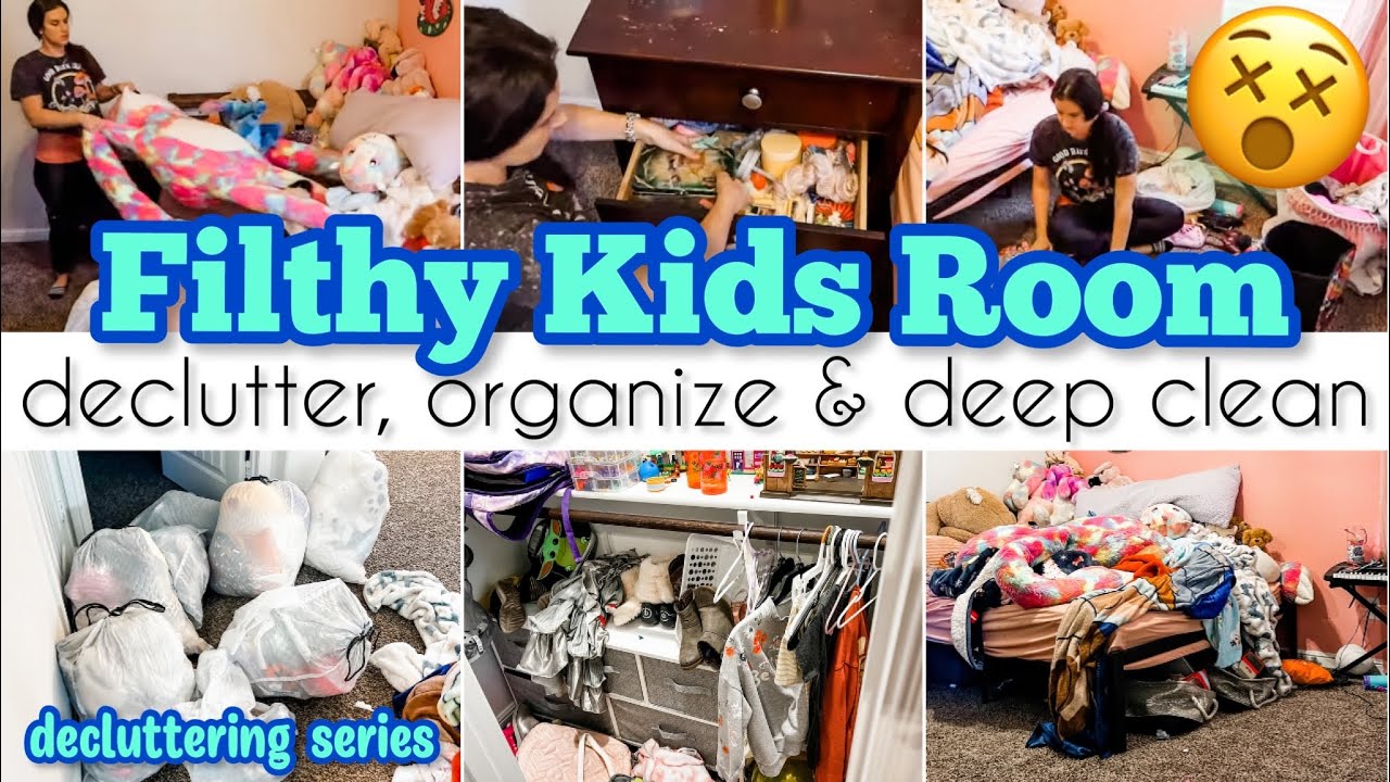 *EXTREMELY* FILTHY KIDS ROOM DECLUTTER, ORGANIZE & DEEP CLEAN. GETTING ...