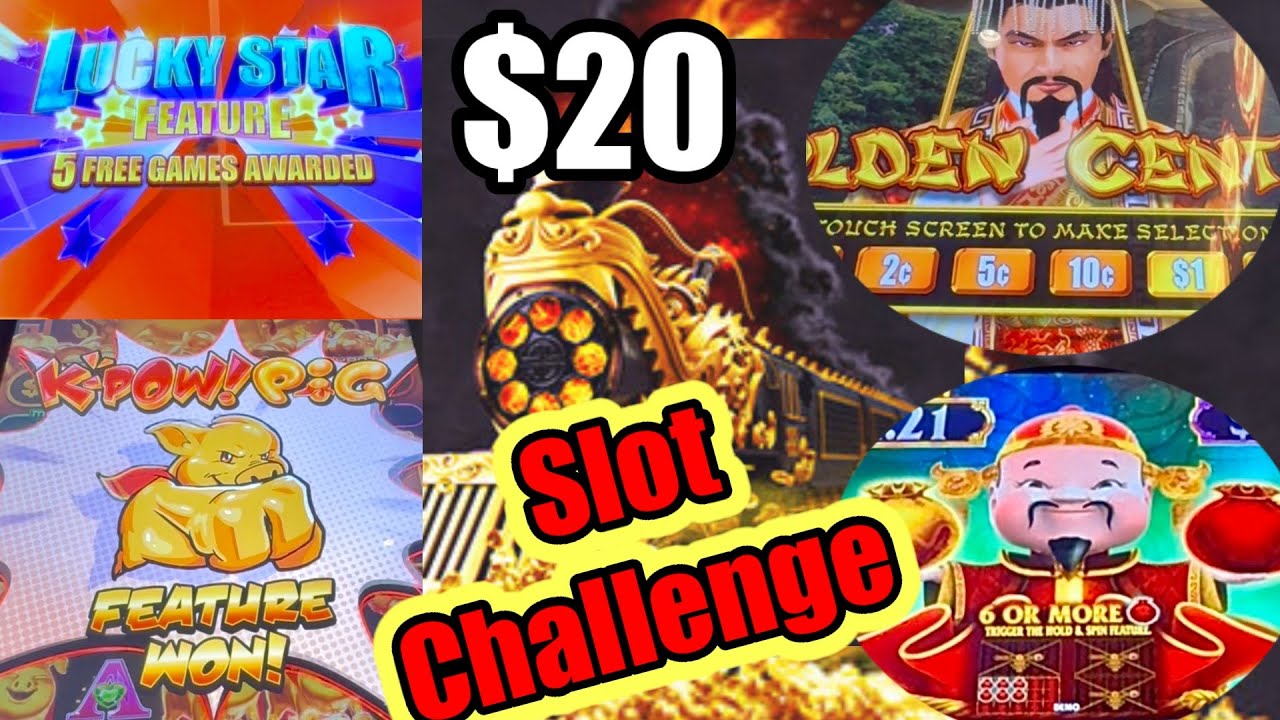 Monday $20 challenge for 5 slot machines - YouTube