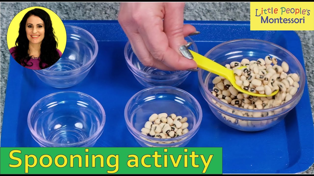 Montessori Spooning presentation for preschoolers - YouTube