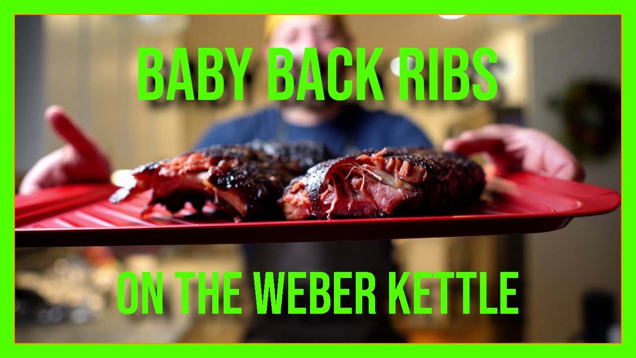 Smoked Baby Back Ribs on Weber Kettle using the Snake Method! - YouTube