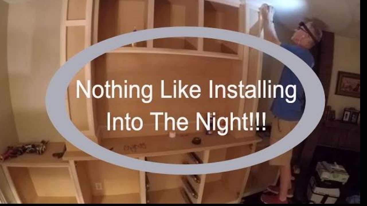 How To Install A Custom Entertainment Center/ Wall Unit. - YouTube