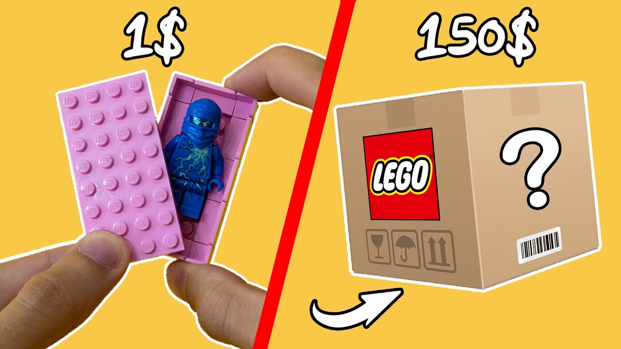 1$ vs 150$ LEGO MYSTERY BOXES - YouTube