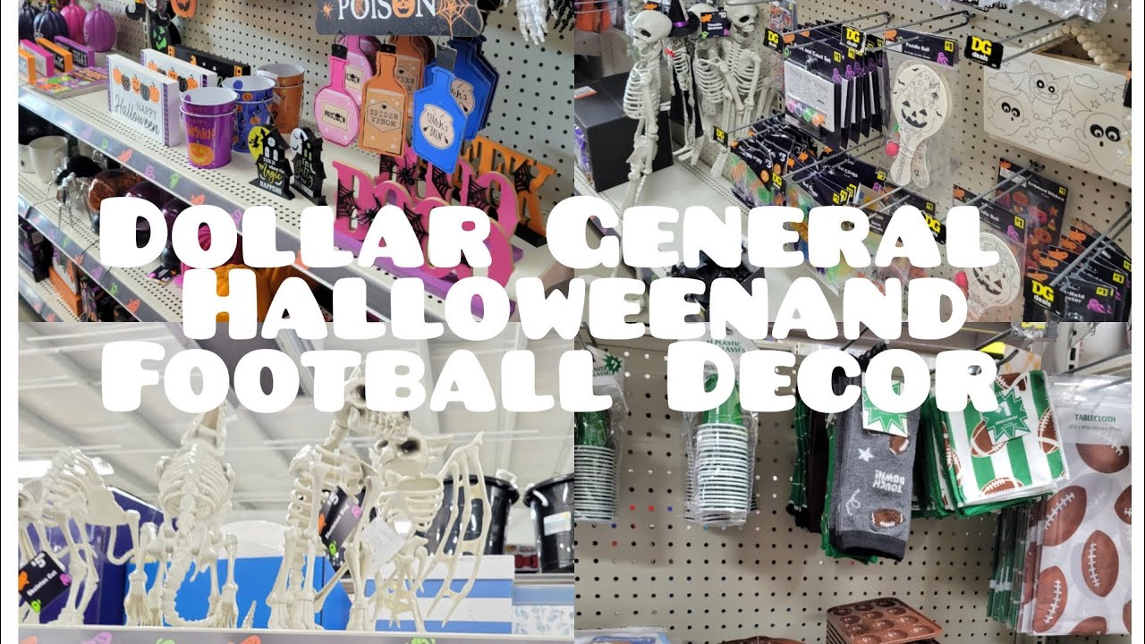 New Halloween and Football Decor and Party Supplies #dollargeneral Walk ...