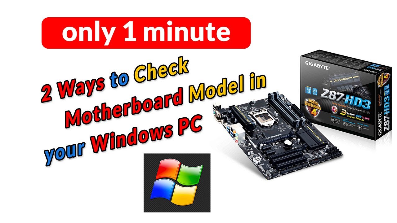 2 Ways to Check Motherboard Model in your Windows PC - YouTube