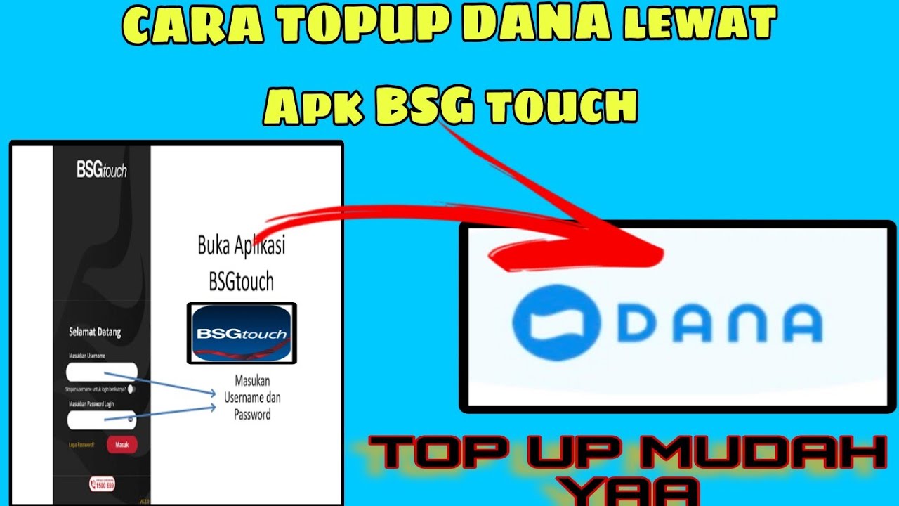 @boggisa TopUp DANA lewat aplikasi BSG touch - YouTube