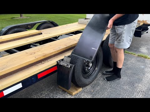 Car hauler trailer quick release fenders and front aero! - YouTube