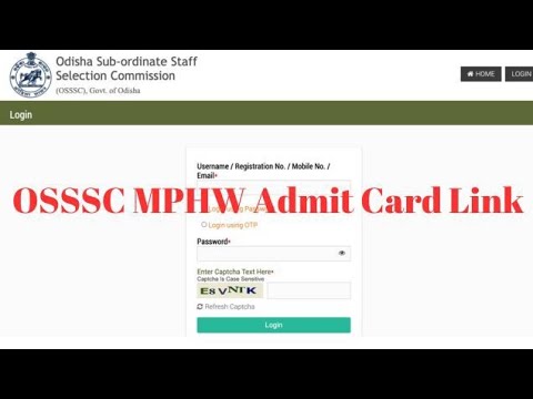 OSSSC MPHW Admit Card 2023 (Login Link) Exam Date @ www.osssc.gov.in ...