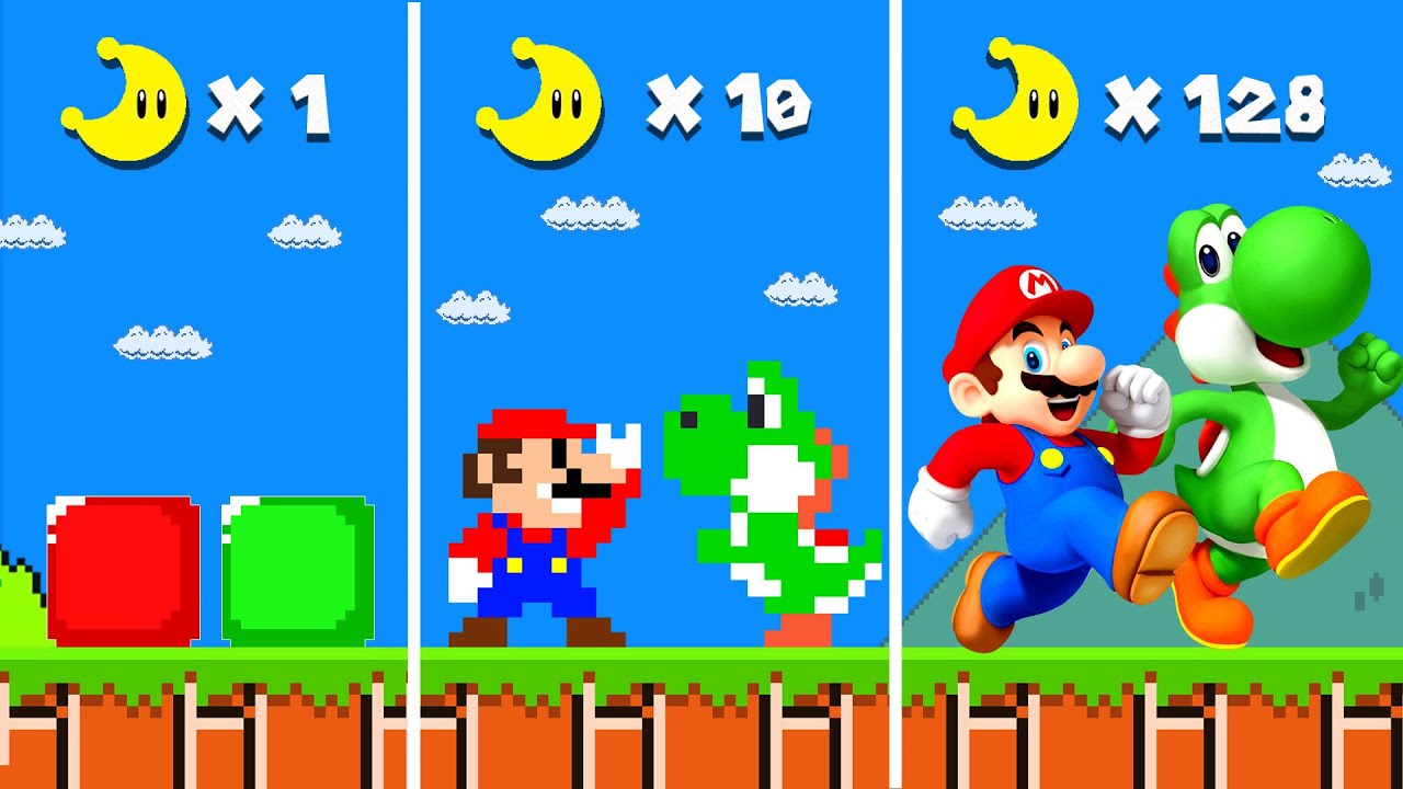 Mario and Yoshi. but Moons = More REALISTIC... | Game Animation - YouTube