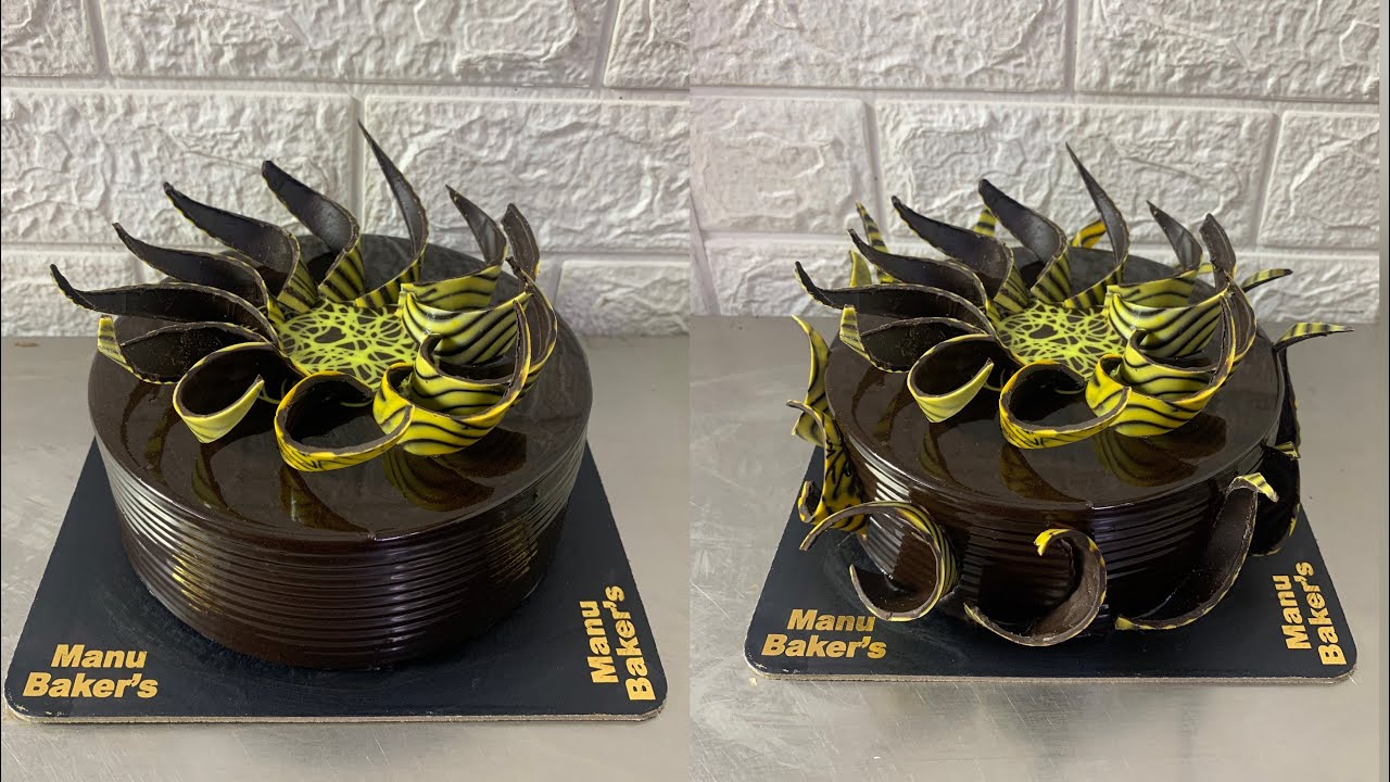 Elegant Chocolate Cake with Artistic Swirls | Manu Baker’s Creations ...