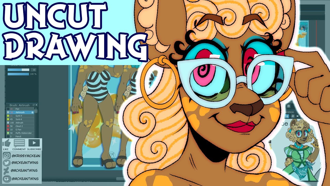 Tina Alice - Barbie Doll AU, Outfit // UNCUT DRAWING 💄💋 - YouTube