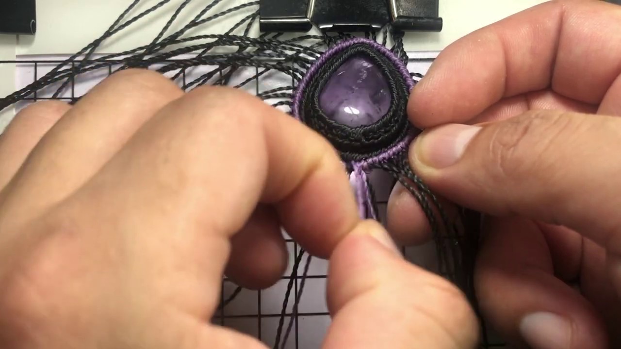 Macrame adding color lines 1 - YouTube