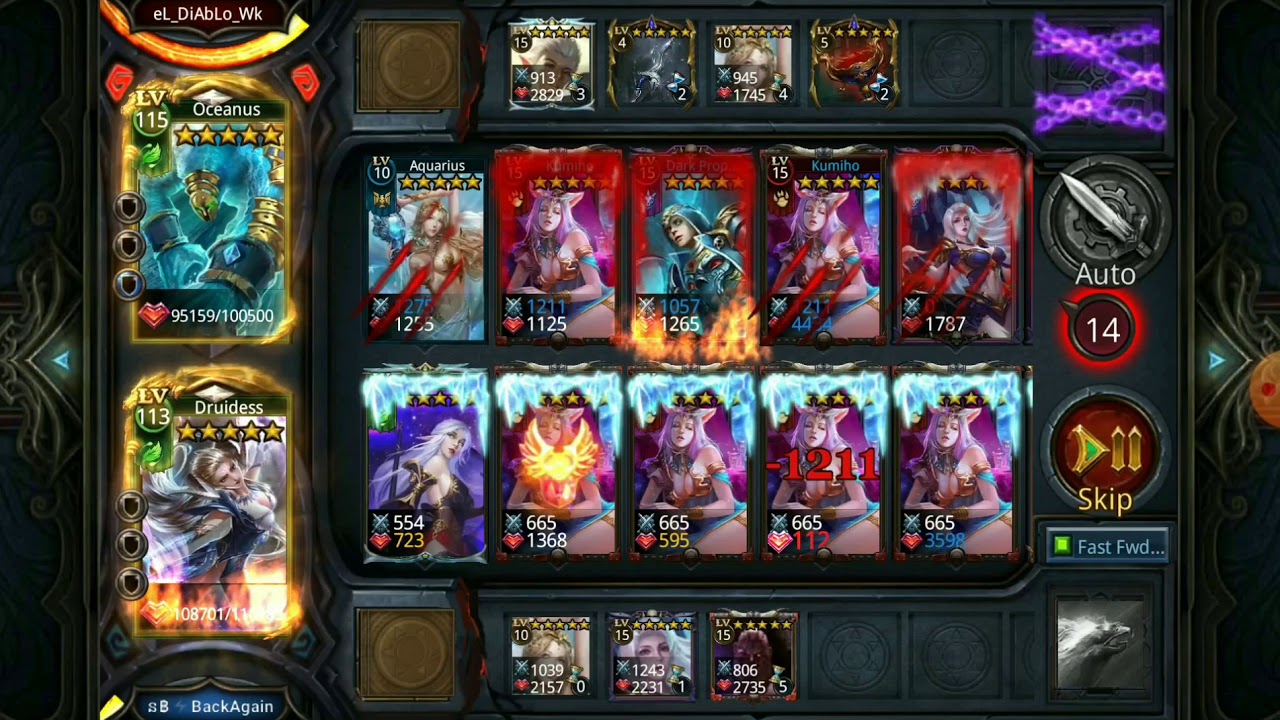 Deck Heroes Top 50 - Rebirth Direct Damage against Copy Artolia Deck ...