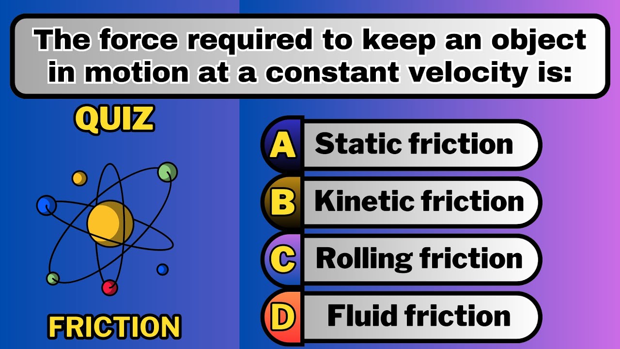 Friction Class 11 Physics Most Important MCQs Practice | Friction for ...