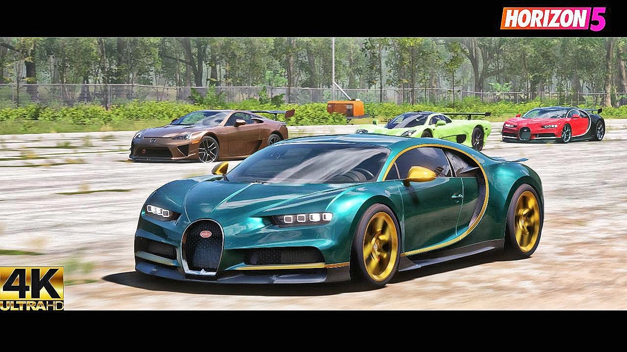 FH5 Epic Dragrace! Regera, Chiron, Veyron, ONE1, Agera, Venom GT ...