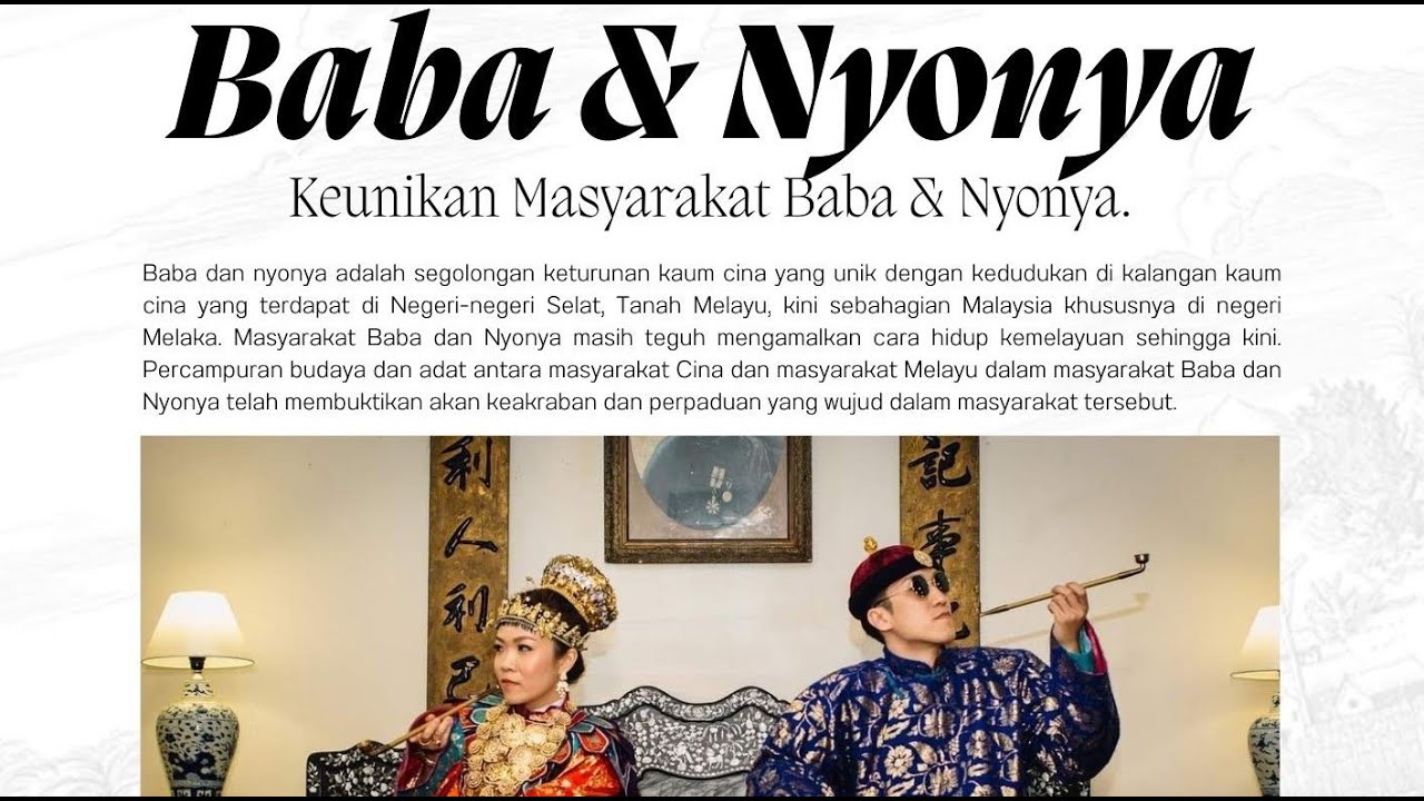 MPU1042 Etnik Baba & Nyonya (Presented by Group 6) - YouTube