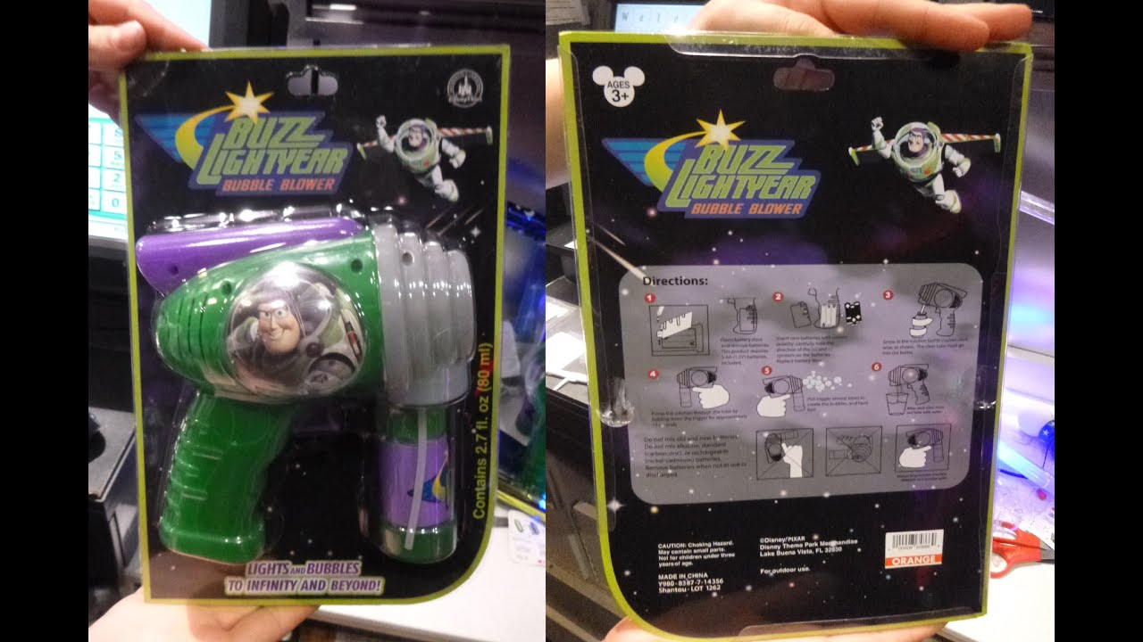 Buzz Lightyear Bubble Blower Walt Disney World Magic Kingdom Light Up ...