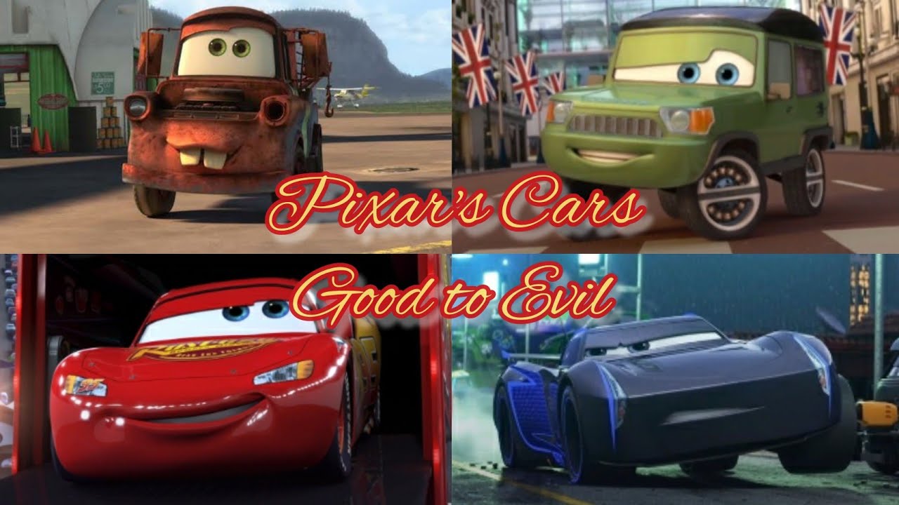 Pixar's Cars Characters: Good 🤍 to Evil 🖤 - YouTube