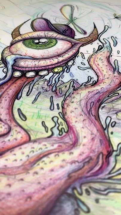 Timelapse😈 (creating critters) 🔥help me name this lil fella 👁️#artwork - YouTube