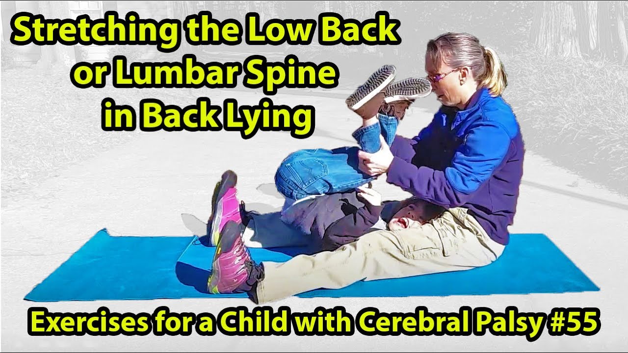 #55 Stretching the Low Back or Lumbar Spine in Back lying: Exercises ...