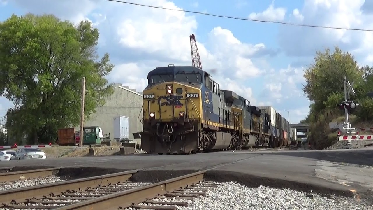 CSX 237 Leads AC44CW Trio on Z-Train Q026 at Fogg St. on 10/15/16 - YouTube
