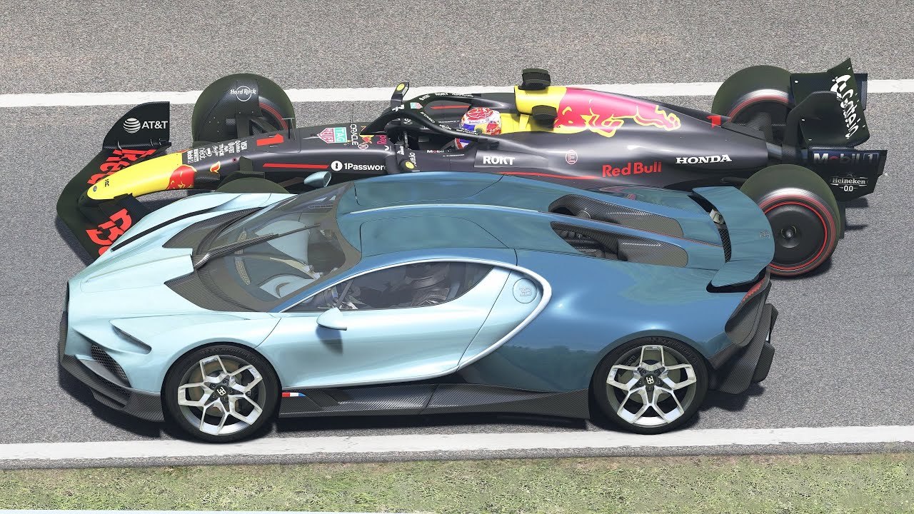 Red Bull F1 2025 vs Bugatti Turbillon at Monza - YouTube