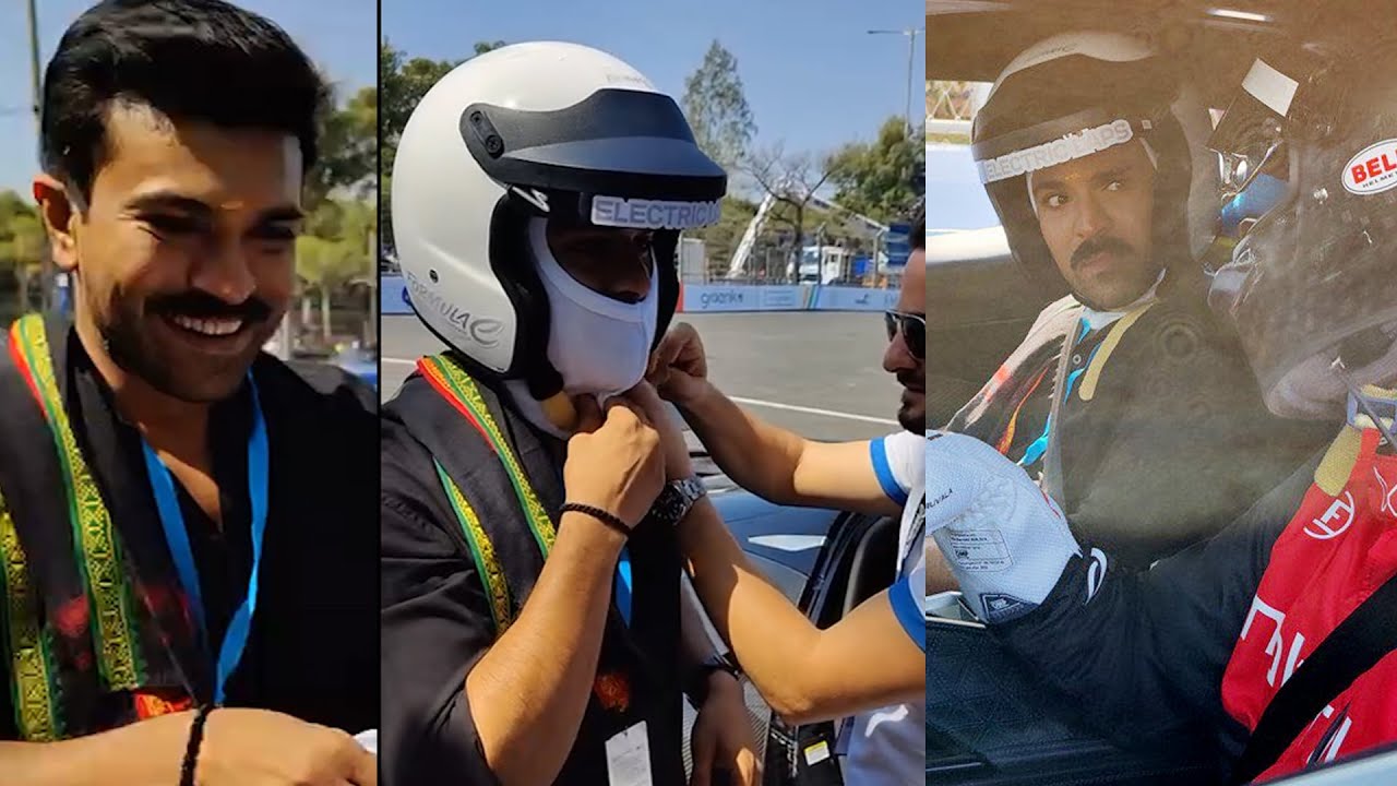 Ram Charan Car Racing at Formula E Hyderabad | Sachin |#RamCharan ...