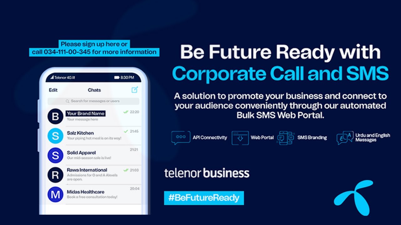 Telenor Corporate Call and SMS (CCSMS), For Your Business, Tech Master ...