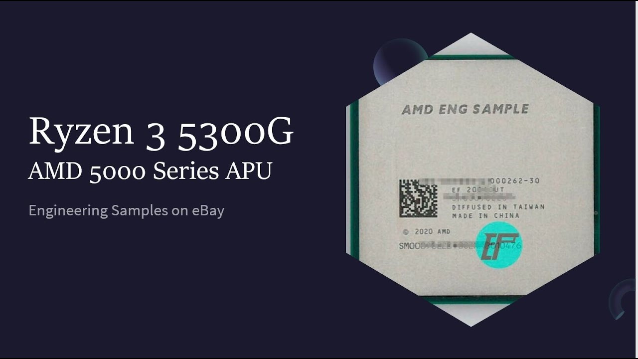 AMD Ryzen 3 5300 4C/8T Desktop APU - YouTube