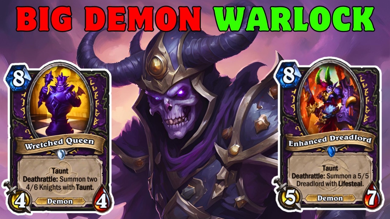 Summoning Heavy Minions Trend Mini-Set Big Demon Warlock Deck to Climb Legend Hearthstone 30.4.3 ...