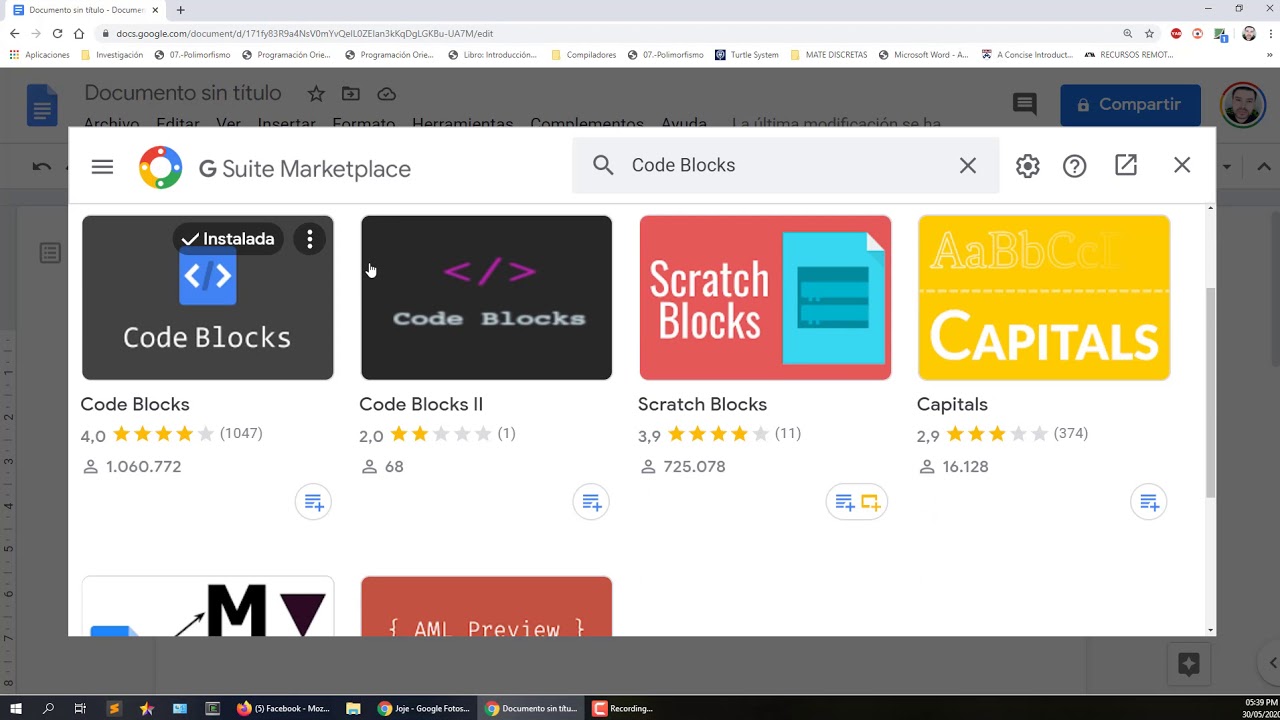 Insertar codigo en documentos google - YouTube