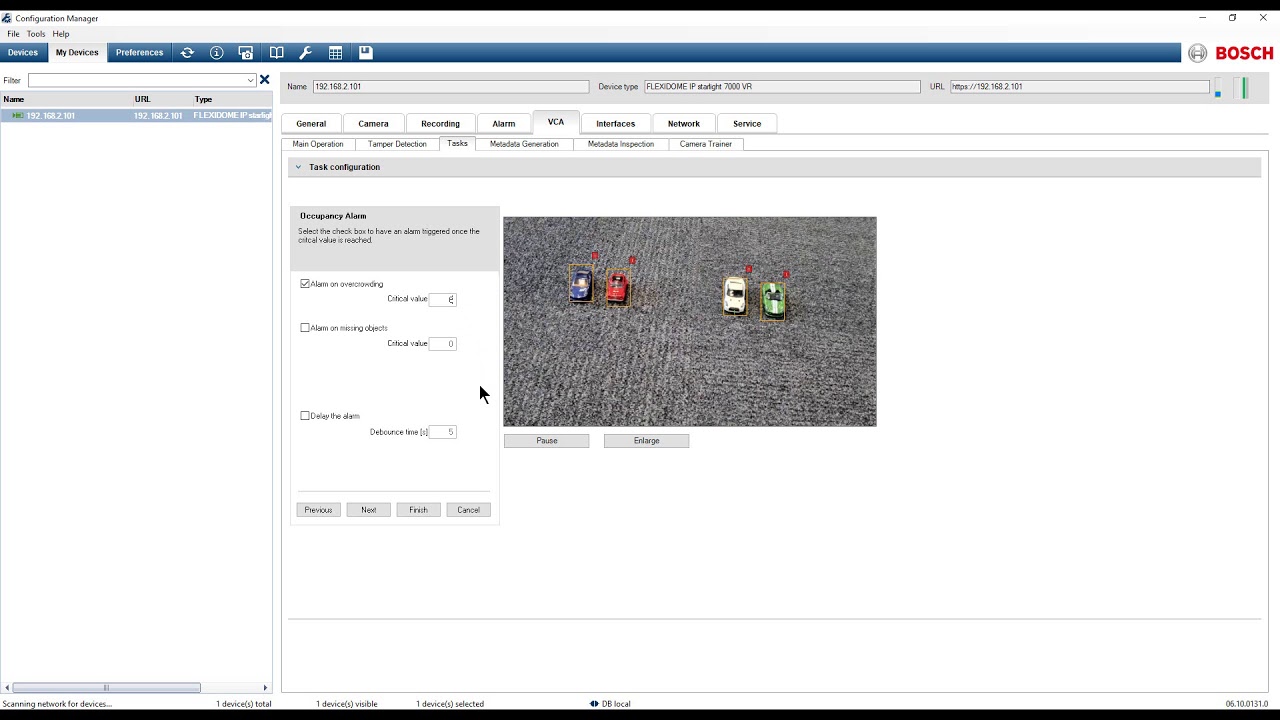 Bosch Security - Video Analytics software - Configure Camera Trainer ...